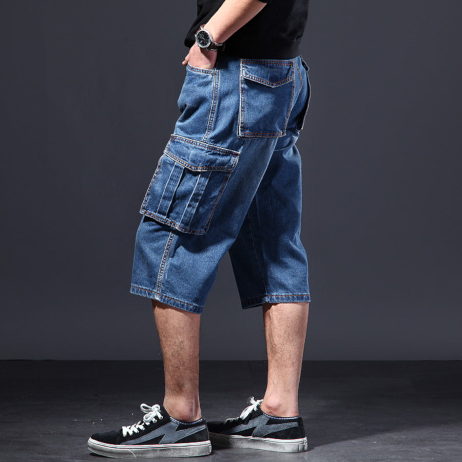 Mens Cargo Denim Long Shorts – Survival Streetwear