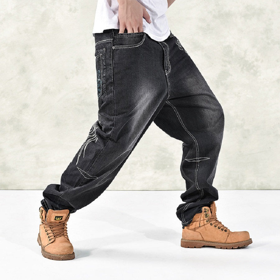 Black Washed Jeans Designer Denim Pants – Survival Streetwear